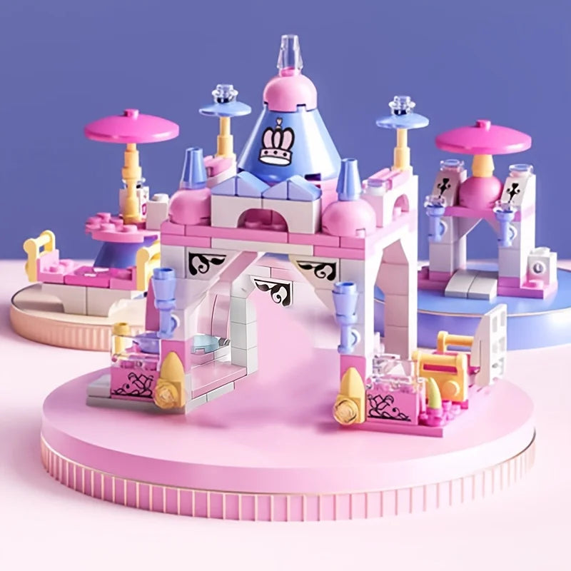 6-in-1 Girls Castle Building Block Kit - Create Unique Structures with ...