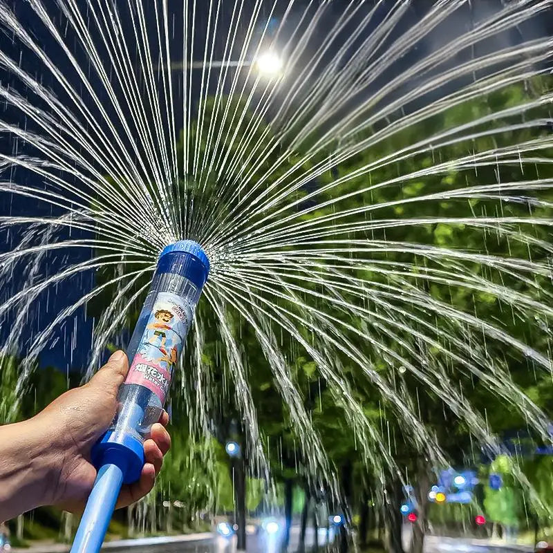 Pusher Type Fun Fireworks Water Jet Spray Toy Water Blasters Water Fig ...